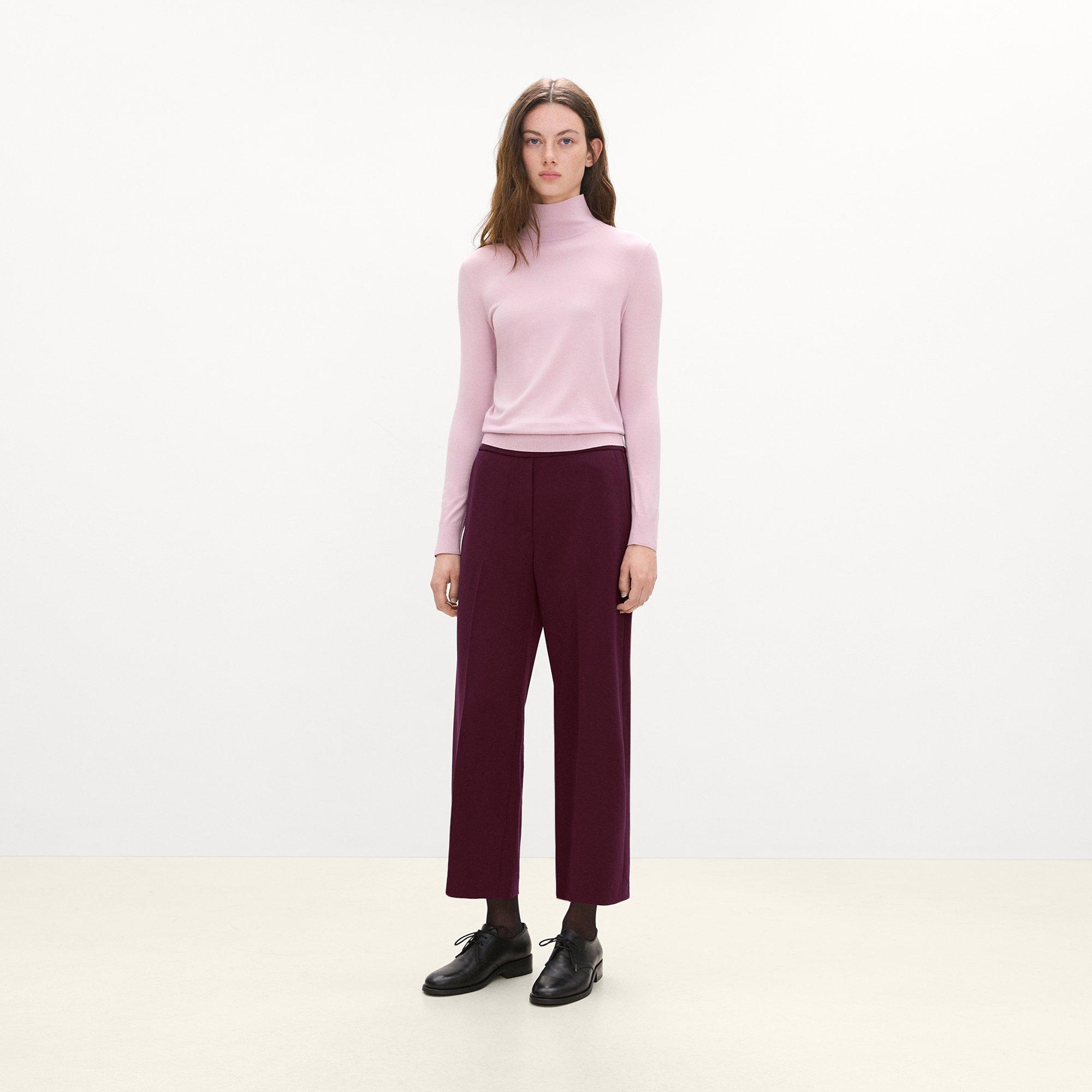 THEORY Classic Straight Pull-On Pant in Admiral Crepe